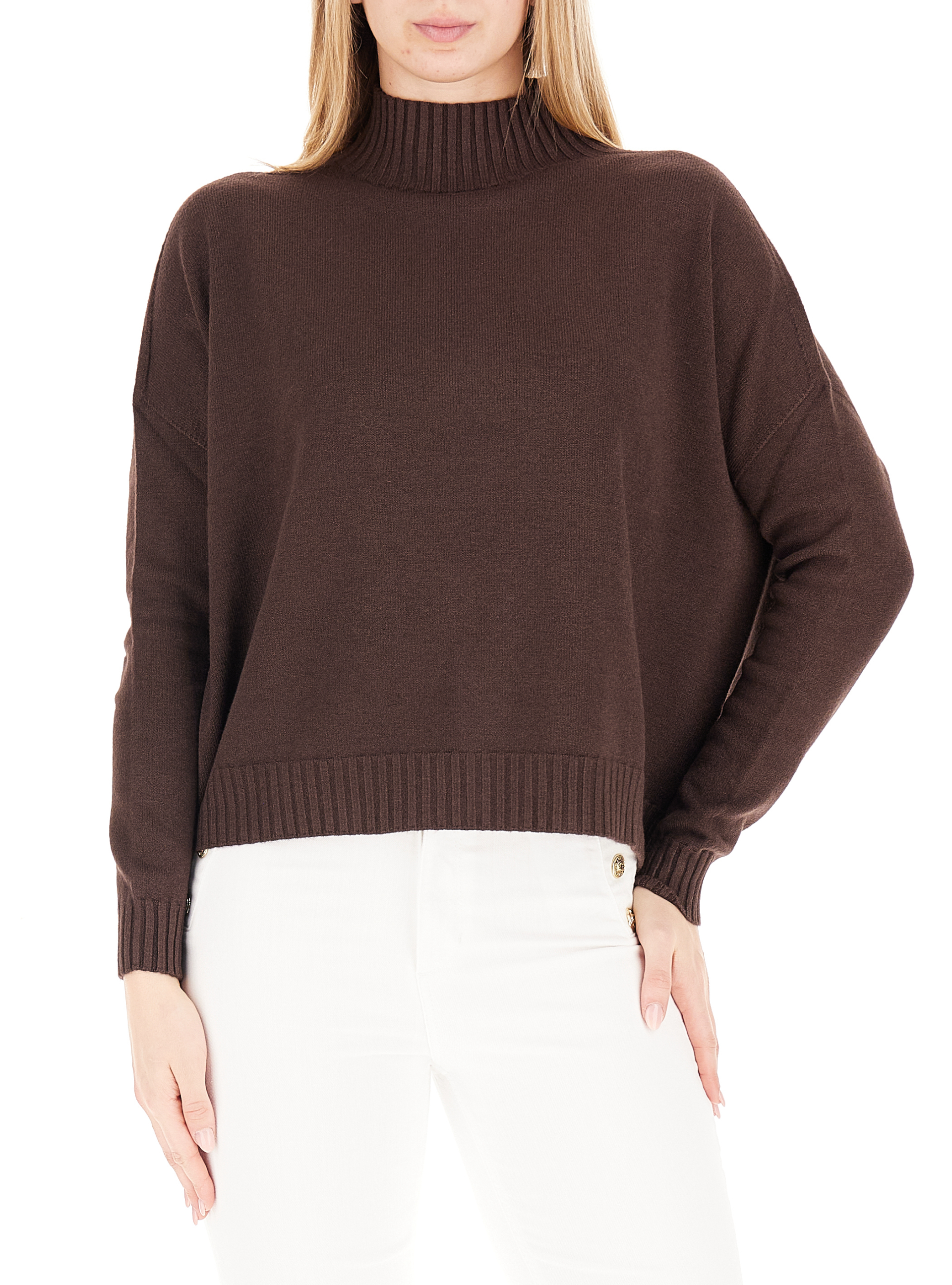 VICOLO Maglione lupetto DAMEN 34231_77409F_MORO | Sorelle Ramonda