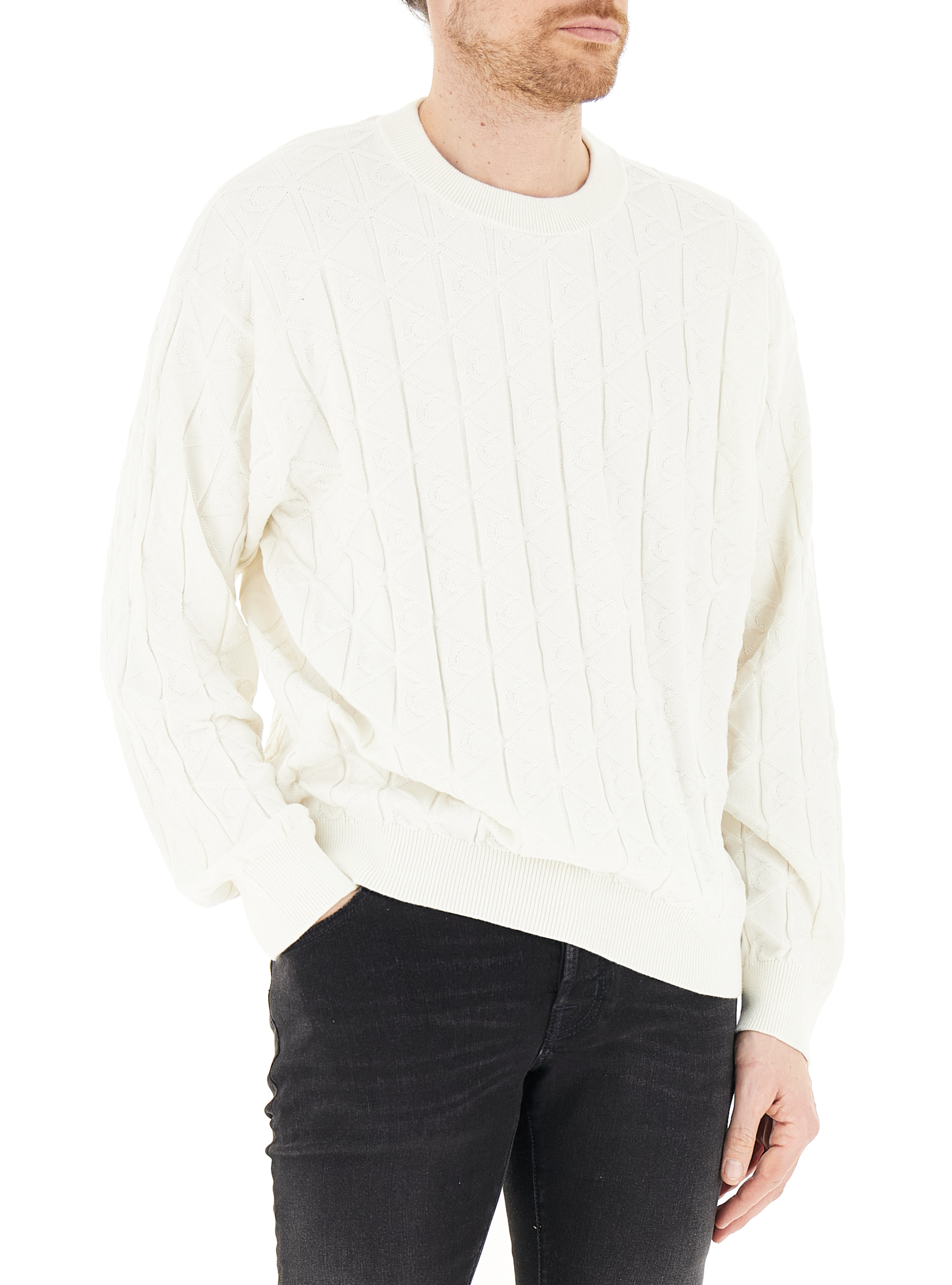 CALVIN KLEIN Maglione lavorato JEANS 42452_LV04RE301G_YAS | Sorelle Ramonda